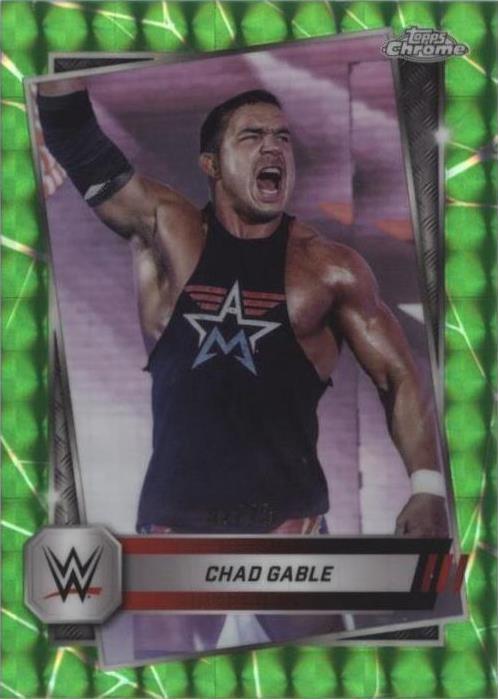 2025 Topps Chrome WWE - Chad Gable #120 Neon Green Geometric Refractor ...