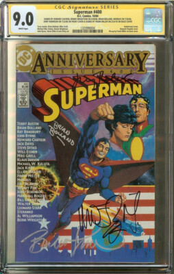 Superman #400 CGC 9.0 Signature Series SS WRIGHTSON MOEBIUS J ROBINSON ...