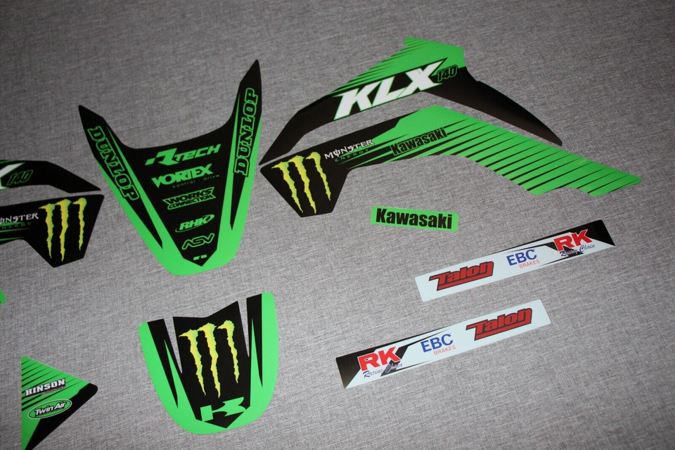 KAWASAKI KLX 140 2019-25 MX GRAPHICS KIT DECALS STICKER KIT STICKERS ...