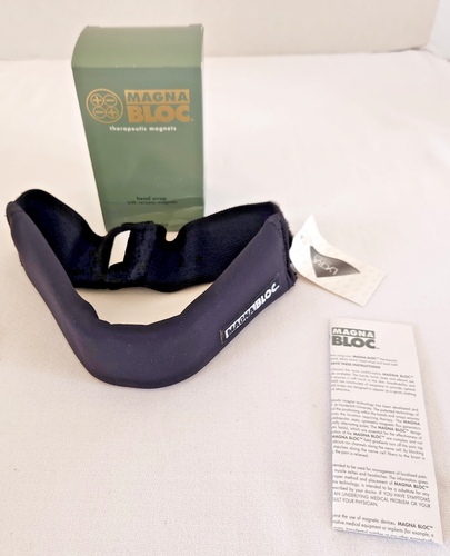 NEW MAGNA BLOC Therapeutic HEAD WRAP Magnetic Head Band with Ceramic ...