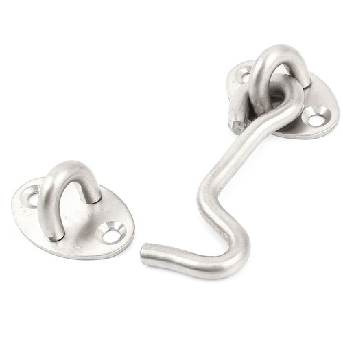 Stainless Steel Cabinet Door Window Stay Catch Eye Cabin Hook 75mm 3 ...