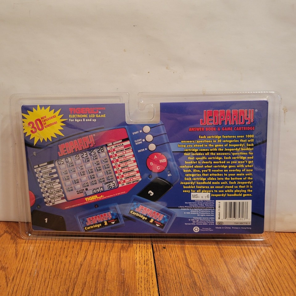 Tiger Electronic Jeopardy Game Cartridge #3 And Answer Book New/Sealed ...
