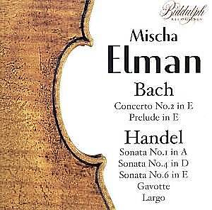 Mischa Elman plays Bach and Handel - CD Biddulph Like New 744718020621 ...