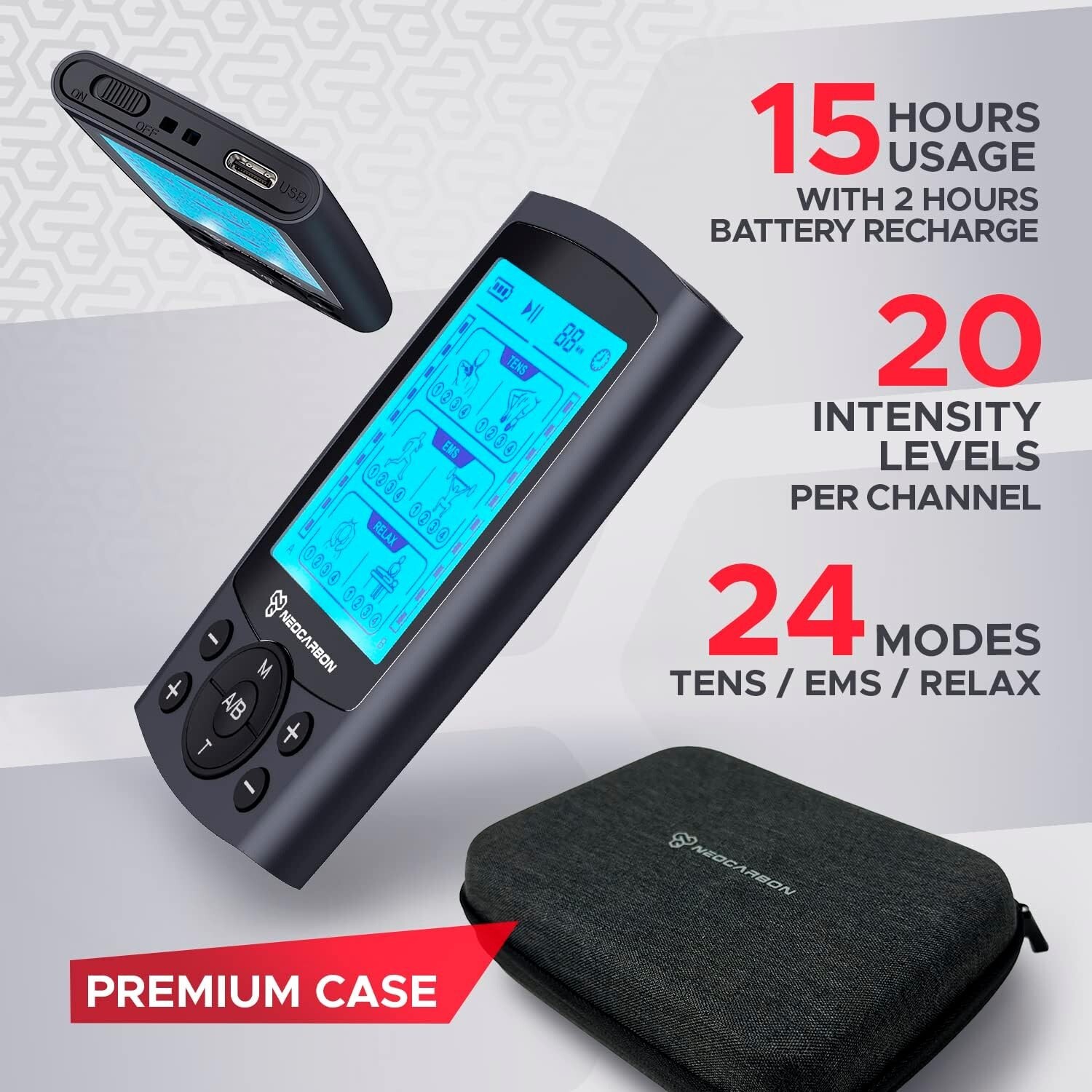 Unit Muscle Stimulator, Electronic PMS Pulse Massager Machine for Shock ...