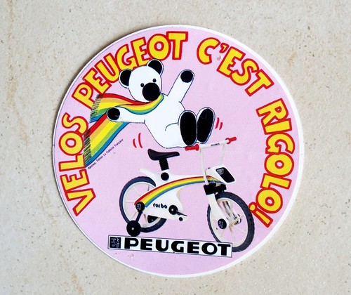 AUTOCOLLANT Moto Cyclo velos PEUGEOT old sticker bike racing vintage ...