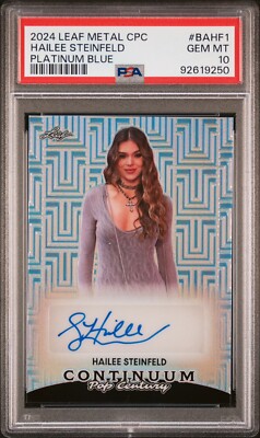 2023 Leaf Metal CPC Hailee Steinfeld Blue Auto Autograph 25/25 PSA 10 ...