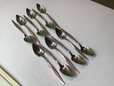 Vintage Set of 12 Oneida Community WOODMERE Stainless Serrated ...