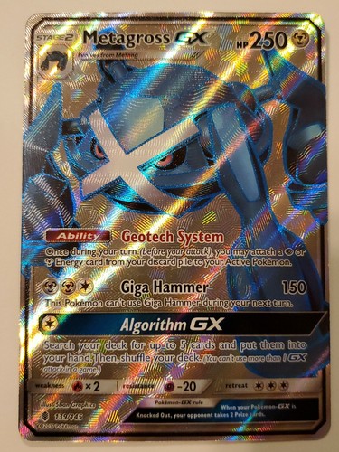 Metagross GX - 139/145 - Full Art Ultra Rare NM Sun & Moon Guardians ...