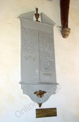 Photo 6x4 The church of All Saints in West Acre - decalogue board One ...