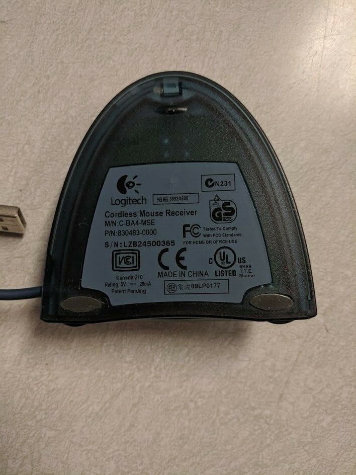 Logitech Cordless MouseMan Optical Wireless Mouse M-RM63 (Receiver ...