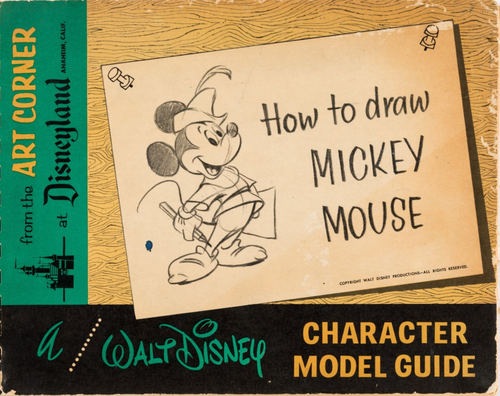 Disneyland Art Corner HOW TO DRAW MICKEY MOUSE Character Model Guide ...