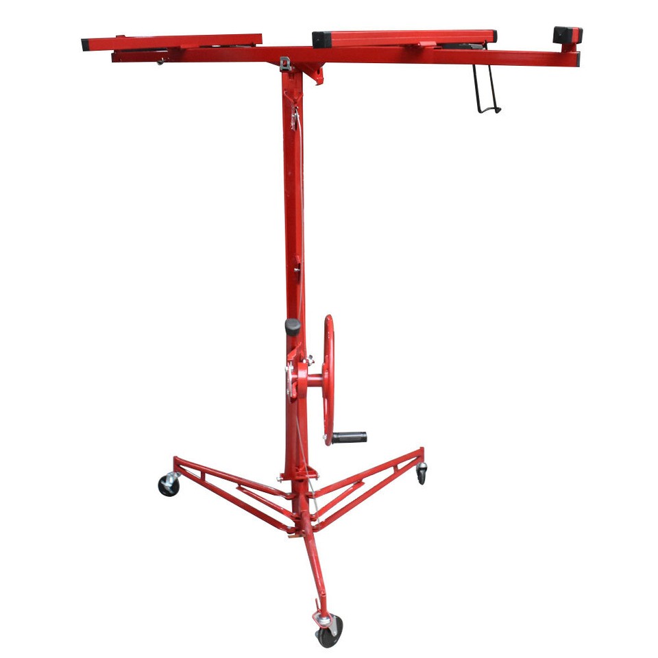 16FT Drywall Lift Plasterboard Panel Sheetrock Hoist Lifter With Safety ...