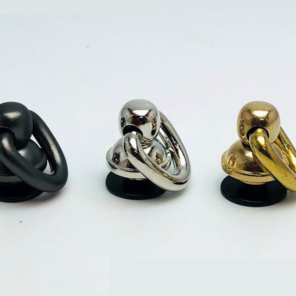 9Pcs Horseshoe Buckle Screw in Nail Rivet Stud with D Ring for Craft ...