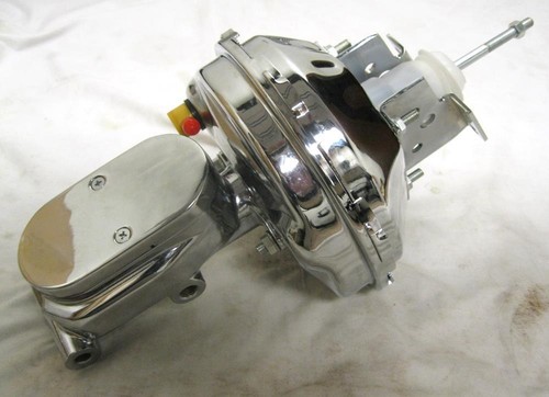 Noah Chrome Power Brake Booster + 1" Smooth Flat Top Master Cylinder ...