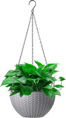 10.2 Inch Dual-Pots Design Hanging Basket Planters Self-Watering Indoor ...