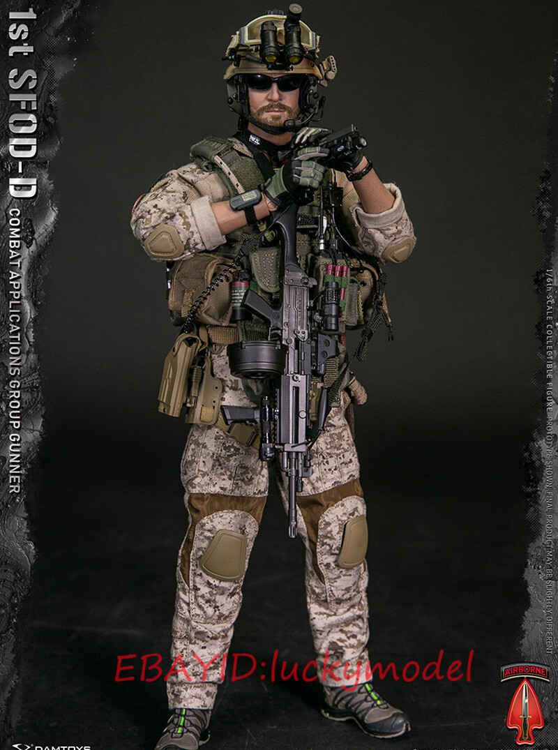DAMTOYS DAM 78074 1/6 The Delta Force Machine Gunner Action Figure Toy ...