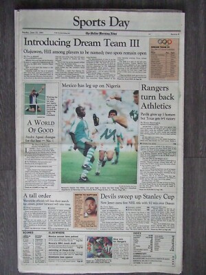 The Dallas Morning News - Sports Day - New Jersey Devils - NHL - June ...