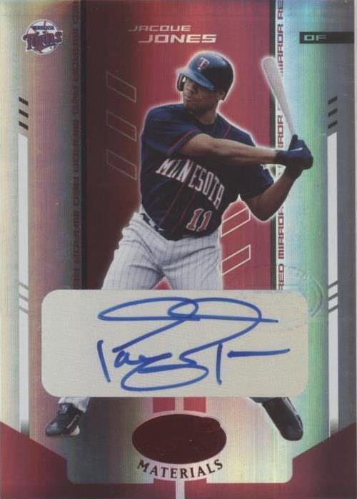 2004 Leaf Certified Materials - Jacque Jones #79 Red Mirror Autographs ...