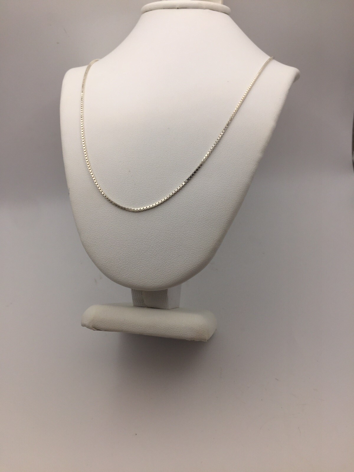 Sterling Silver 925 Box Chain 1.5mm Solid Diamond-Cut Necklace 18” W ...