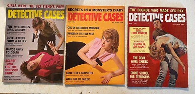 Detective Cases Magazine LOT: 1963 August October November true crime ...