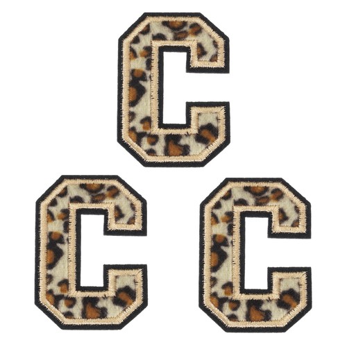 Letters C Patches Leopard Iron-On Letters Patch for Clothing Repair 3 ...