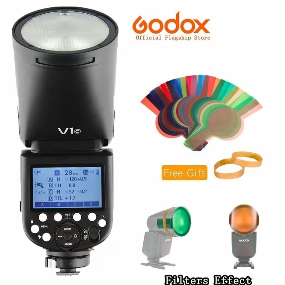 Godox V1-C 2.4G Wireless TTL Camera Flash + X2T-C Trigger Set For Canon ...