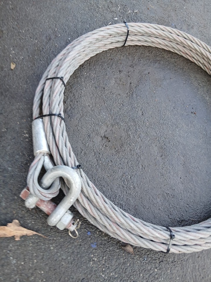 20 Metres x 16.3mm Tractel Tirfor Maxiflex Wire Rope for TU32 Winch ...