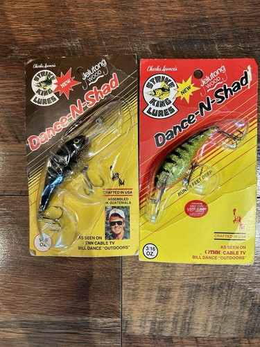 Strike King Dance-N-Shad Jelutong Wood Crankbait Fishing Lures Set Of 2 ...