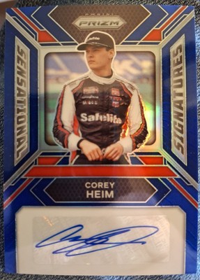 2024 Panini Prizm AUTOGRAPHED Nascar Corey Heim Blue Racing Card No SS ...