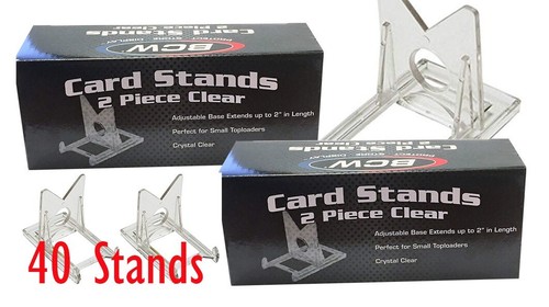 2 Piece Adjustable Display Stands Baseball Trading Card Slab Holder BCW ...