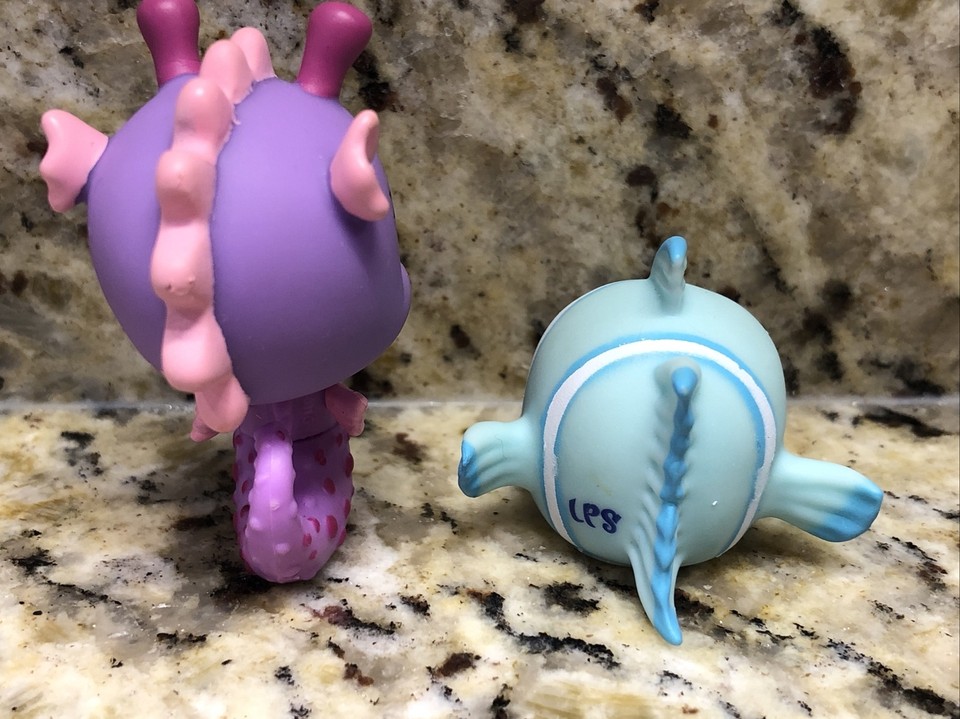 Littlest Pet Shop LPS #1314 Seahorse & #1315 Fish With Ring Preowned | eBay
