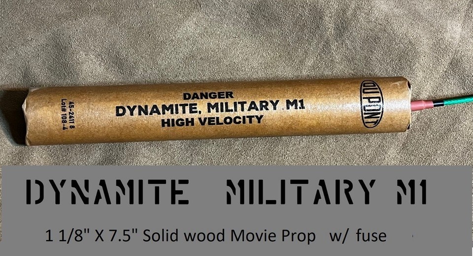 INERT DYNAMITE - 3 Stick Bundle w/ SIM Fuse Airsoft Cosplay TNT Movie ...