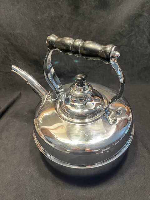 Simplex Chrome Solid Copper Whistling Tea Kettle Patent England Teapot | eBay