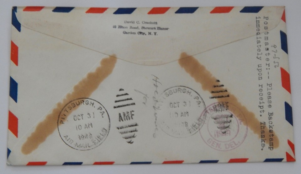 Oil City Pennsylvania to Pittsburgh AMF October 3 1949 first flight | eBay