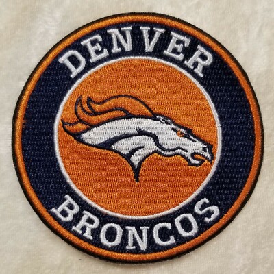 Denver Broncos Round 3.5" Iron On Embroidered Patch ~ Free Tracking! | eBay
