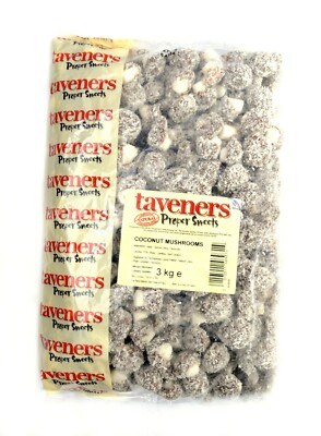 Taveners Coconut Mushrooms - 3kg Bulk Bag - Gluten-Free Sweets | eBay UK