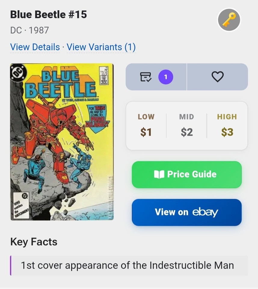 Blue Beetle #13 #14 #15 1987 DC Comics Lot 1st Indestructible Man 1st ...