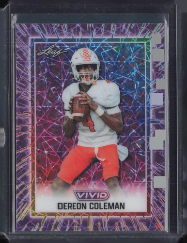 2025 Leaf Vivid Laser Purple #49 Dereon Coleman 1/1 | eBay
