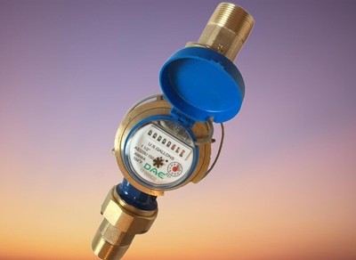 DAE 1-1/2" Water Meter with Pulse Output, Measuring in Gallon ...