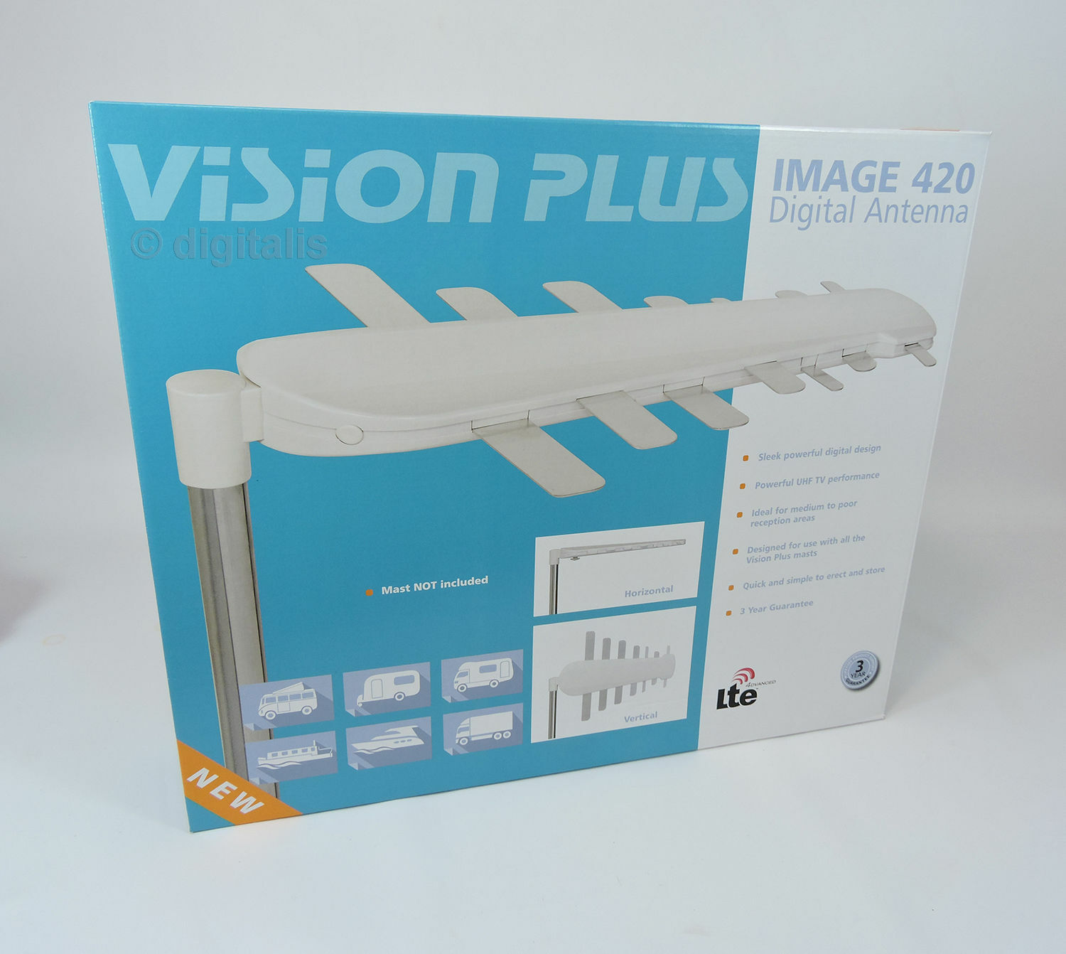 Vision Plus IMAGE 420 Caravan & Motorhome UHF Digital TV Antenna ...