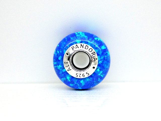 Authentic Pandora #791691C02 Opalescent Ocean Deep Blue Charm for sale ...