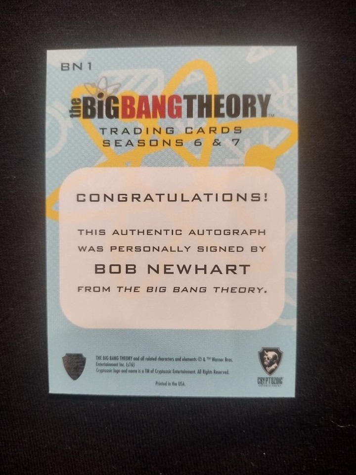 THE BIG BANG THEORY BOB NEWHART AS ARTHUR JEFFRIES AUTO CARD BN1 ...
