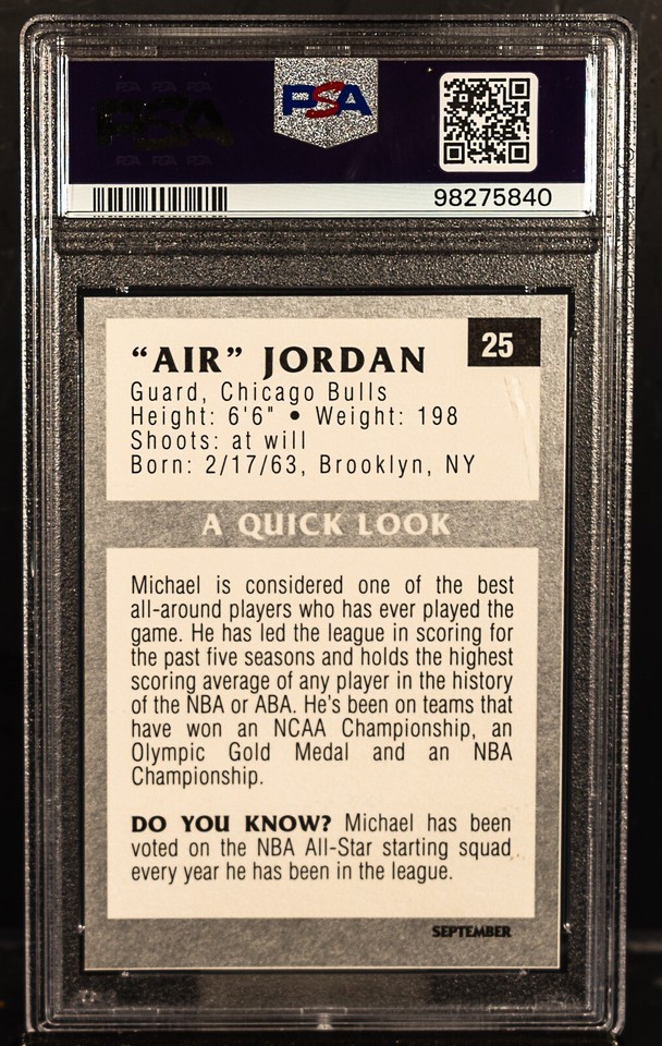 98275840 MICHAEL JORDAN 1991 Tuff Stuff Jr #25 PSA 9 HOF GOAT | eBay