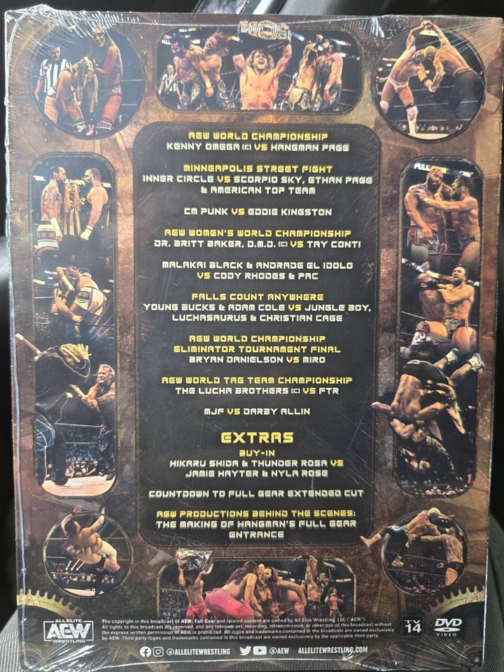 AEW Full Gear November 13 2021 DVD 2-Disc Set Brand New Sealsd, Omega ...