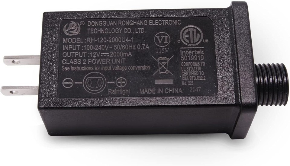 Waterproof 12V 2A Class 2 Power Adapter for Christmas Inflatables | eBay