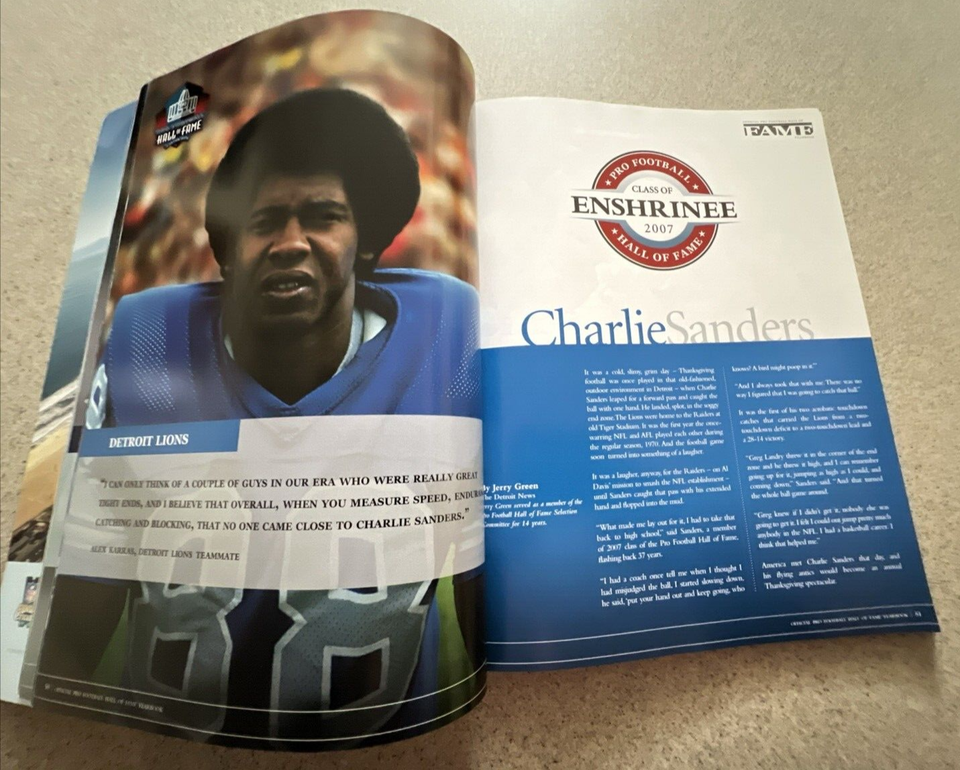 2007 Pro Football Hall Of Fame Yearbook Thurman Thomas Michael Irvin ...