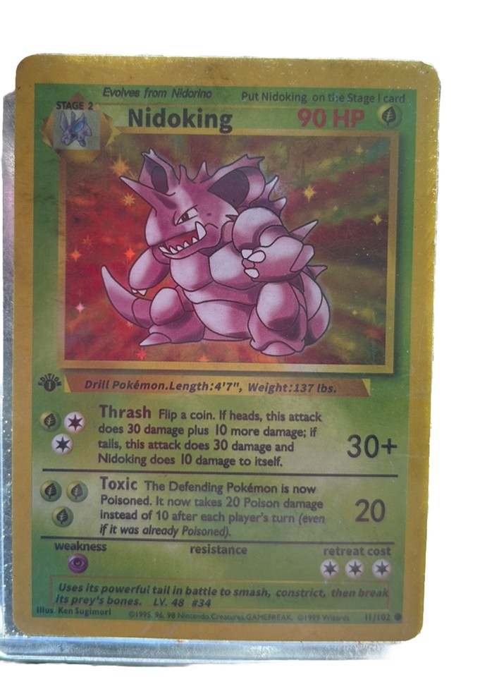 Pokémon TCG Nidoking Base Set 11/102 Holo 1st Edition Holo Rare | eBay