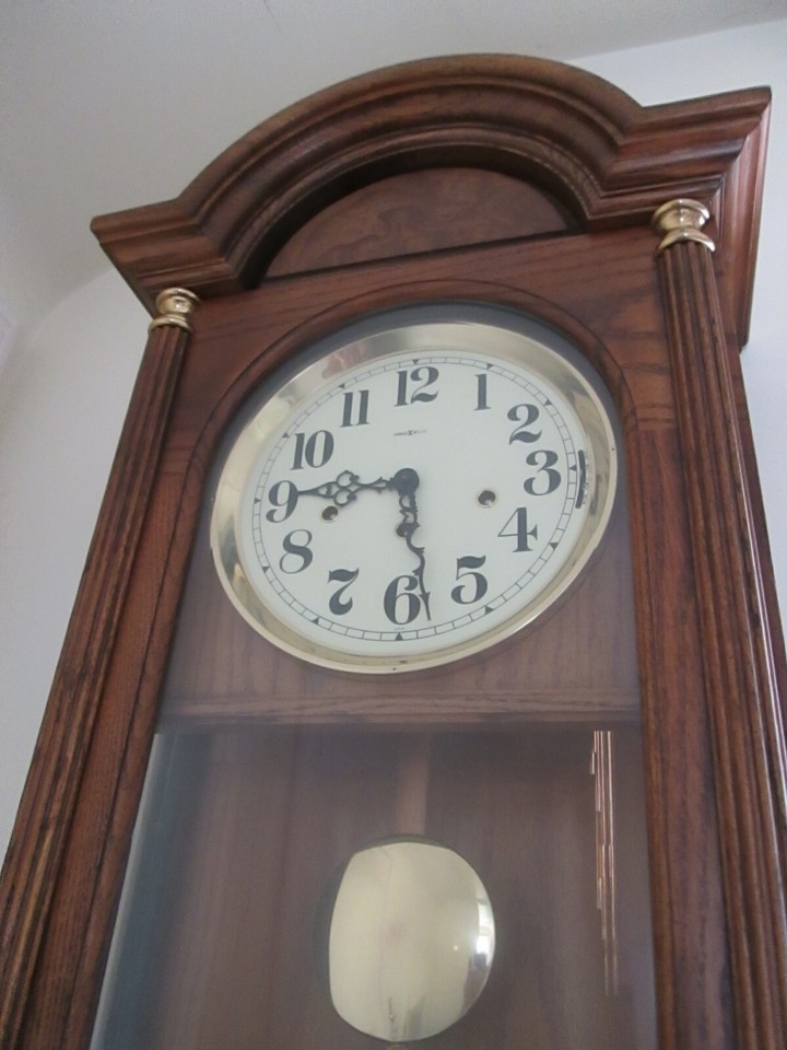 HOWARD MILLER OLD ANTIQUE WORKING RARE RETRO VINTAGE WALL CLOCK CHIMING ...