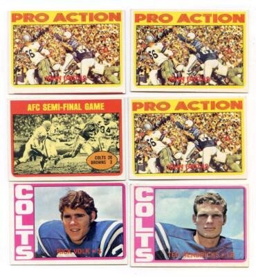 1972 TOPPS FOOTBALL BALTIMORE COLTS 12 CARD LOT W/ 3 JOHN UNITAS "HOF ...