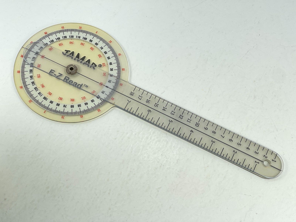 Vintage JAMAR E-Z EZ Read Standard Goniometer Angle Pitch Measure Ruler ...